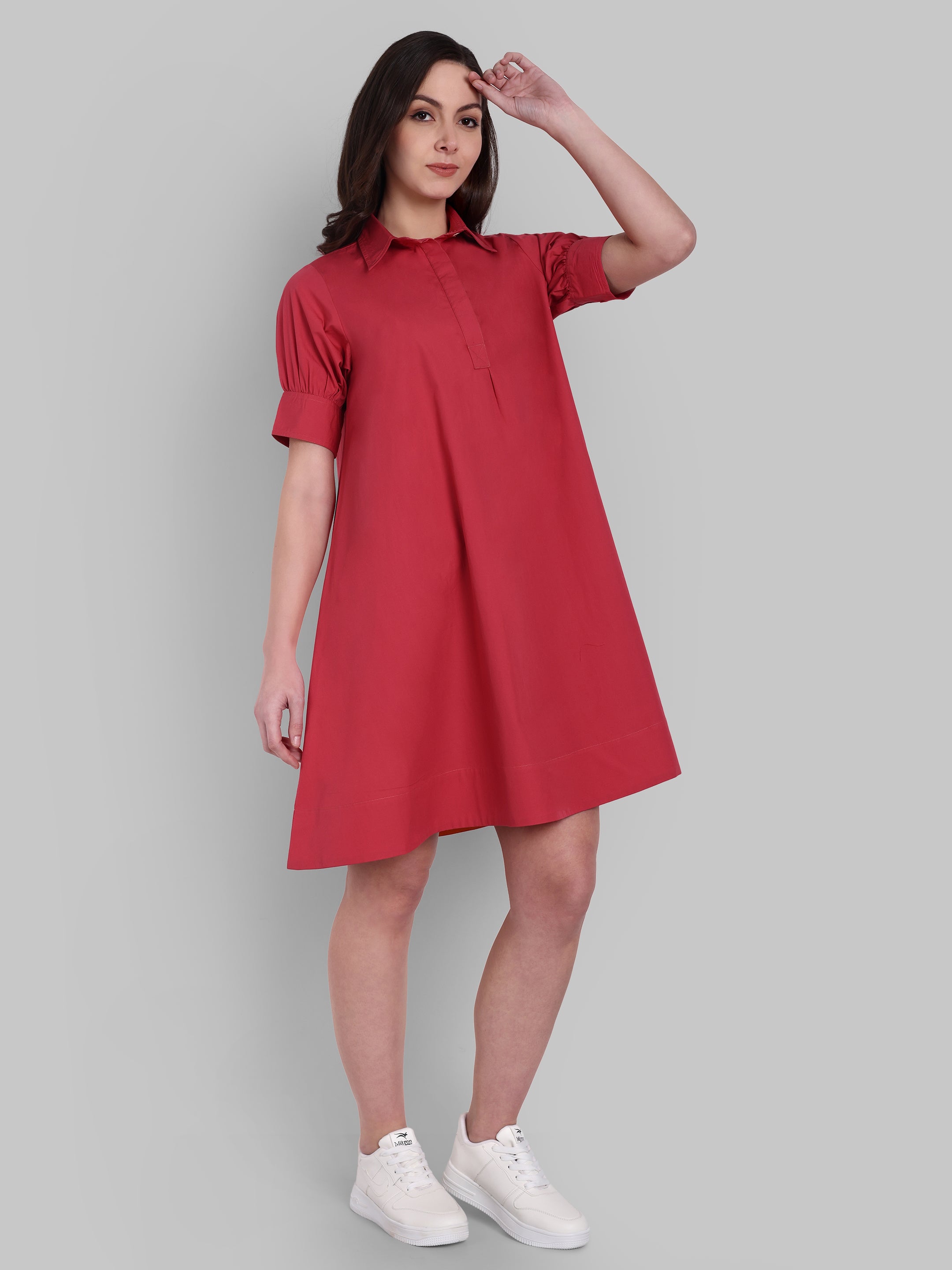 Pink Red Weekend Dress – Mera Rang