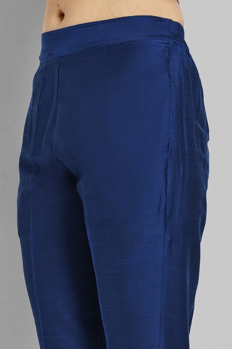 Cotton Silk Pants | Elegant Women's Trousers Mera Rang