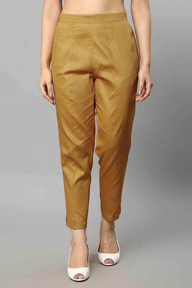 Ladies Gilded Drainpipe Pants Straight Fit For Kurta Indo-Western ...