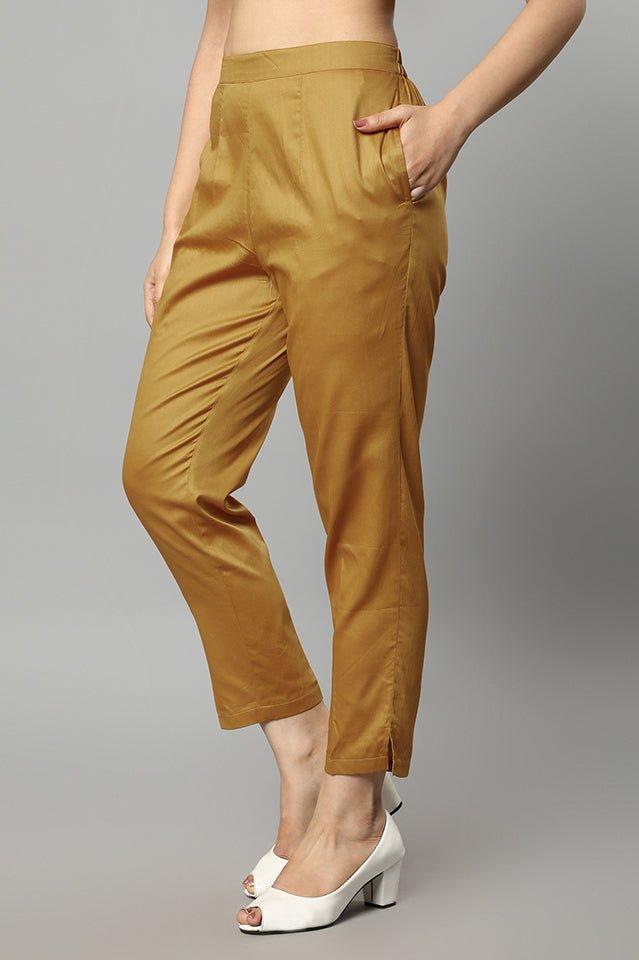Ladies Gilded Drainpipe Pants Straight Fit For Kurta Indo-Western ...