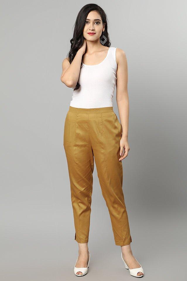 Ladies Gilded Drainpipe Pants Straight Fit For Kurta Indo-Western ...